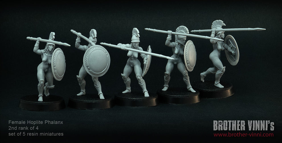 Female Hoplites 2/4 (28 mm miniatures by Brother Vinni) – Brother-Vinni