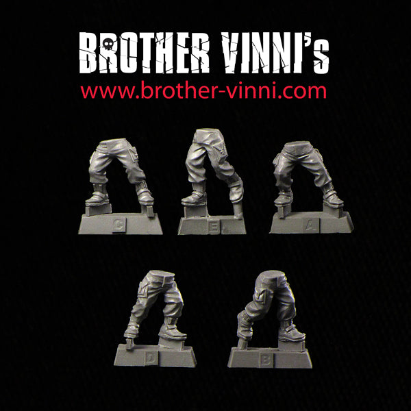 Male soldier legs, wargame sci-fi 28mm resin bits, accessories ...