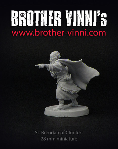 Priest miniature, monk, saint Brendan wargame SAGA resin miniature 28m ...
