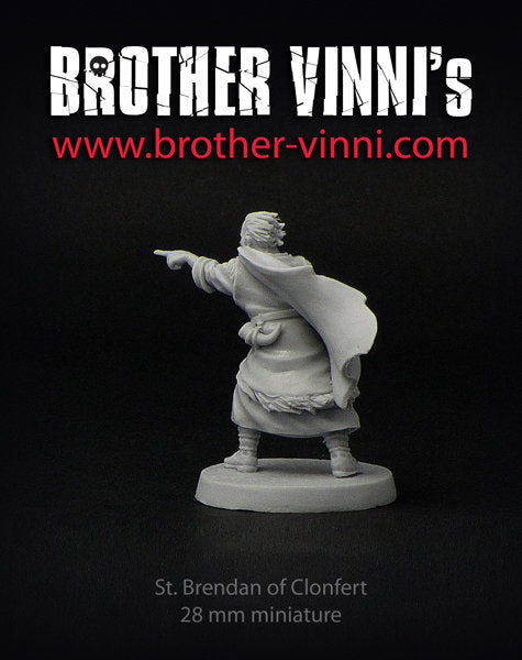 Priest miniature, monk, saint Brendan wargame SAGA resin miniature 28m ...
